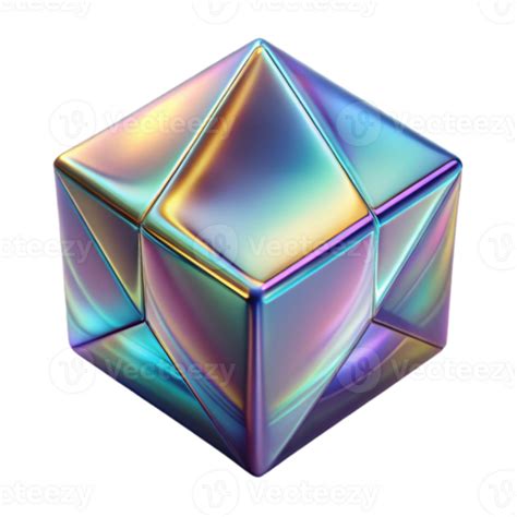 Iridescent Geometric Render Abstract Background 55776363 Png