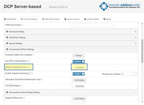 Template Preview Dynamics 365