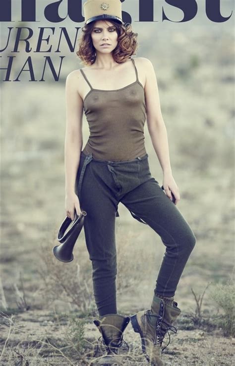 Lauren Cohans Boobs In A Completely See Thru Top