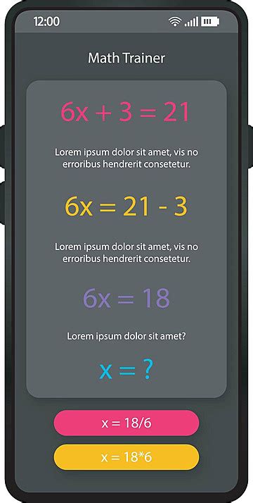 Math Games Smartphone Interface Vector Template Business Widget Screen