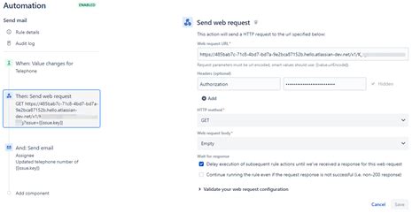 how to integrate secure custom fields with jira automation