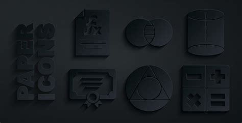 삼각형 수학 기하학적 도형 인증서 템플릿 계산기 수학 세트 A와 B 및 함수 수학 기호 아이콘을 설정합니다 벡터 0명에 대한 스톡 벡터 아트 및 기타 이미지 Istock