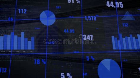 Graphs And Pie Charts With Percentages Financial Data Analysis Animation Stock Footage Video