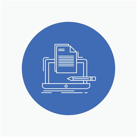 Coder Coding Computer List Paper White Line Icon In Circle