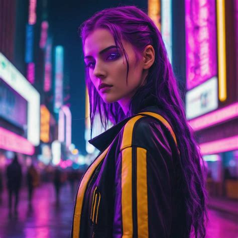 Cyberpunk Girl Yellow Jacket By Silentgamepls On Deviantart