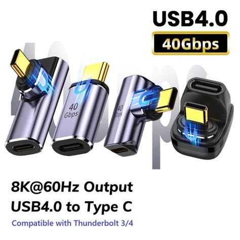 Jual USB4 0 Magnetic Adapter USB Type C PD 100W 40Gbps 8K 60Hz Fast Charge Plug Gold Jakarta