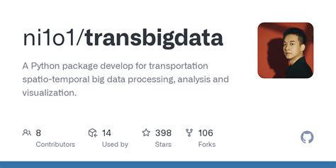 Github Ni O Transbigdata A Python Package Develop For Transportation Spatio Temporal Big