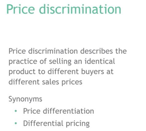 Cost And Economics In Pricing Strategy Price Discrimination