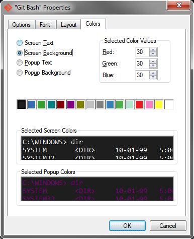 Windows How Do You Set The Terminal Colors For Git Bash Stack Overflow