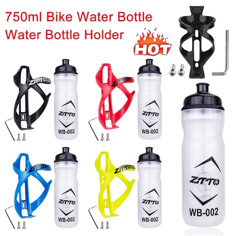 Велосипедная бутылка для воды с держателем, 750 мл | AliExpress