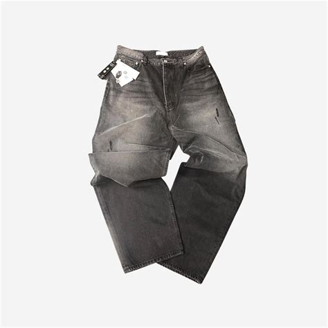 언더마이카 Iek 가슈테인 6 핸드 브러쉬 워시드 와이드 진 베이퍼 블루 24ss Undermycar Kream