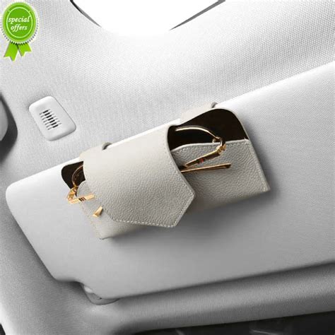 Universal Glass For Cars Case With Sun Visor Sunglasses Clip Card And Ticket Holder Multi