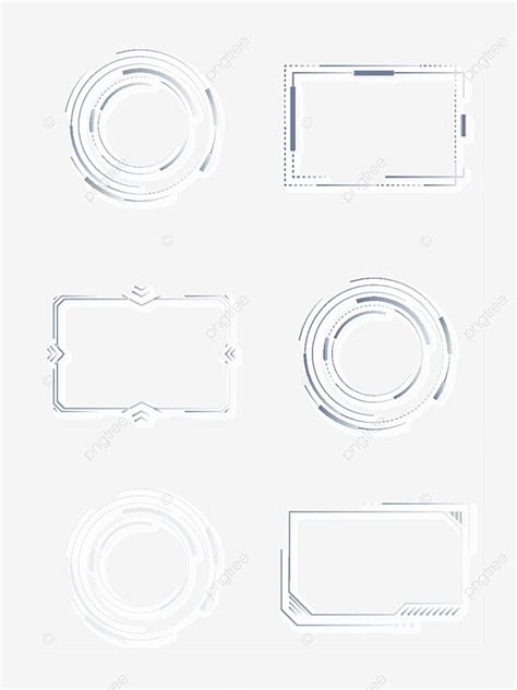 Scientific And Technological White Circular Border Vector Diagram