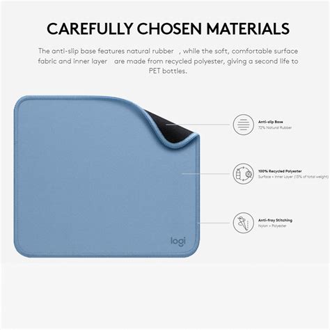 Logitech Studio Series Mouse Pad Computer Mouse Mat Anti Slip Rubber Base Spill Resistant