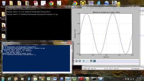 Python Pylab Why Does Script Run From Canopy Command Prompt But Not
