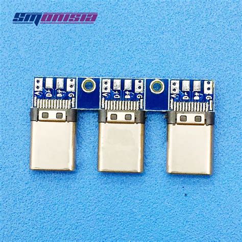Pcs Wire USB Socket Jack Double Sided USB Male Double Sided Plug For Android In Connectors