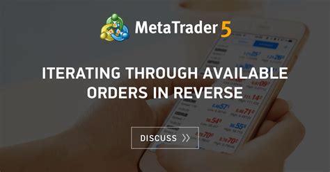 Iterating Through Available Orders In Reverse Recession Mql4 And Metatrader 4 Mql4