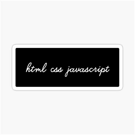 Html Css Javascript Sticker For Sale By Developer Ts Redbubble