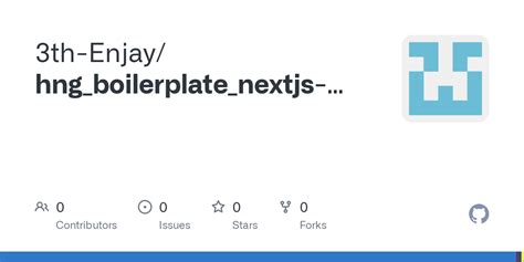 Github 3th Enjayhngboilerplatenextjs Team Anchor