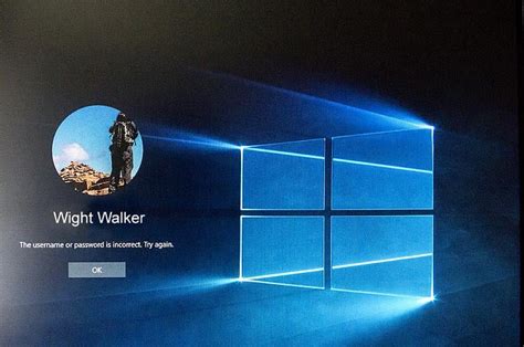 Username Or Password Incorrect Windows 10 Forums
