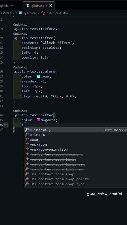Glitch Effect Htmlcss Coding Trending Youtube