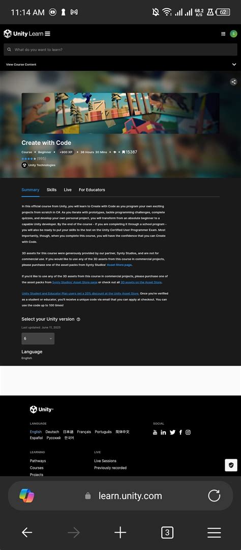 createwithcode empty learn content unity discussions