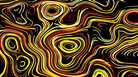 Abstract Creative Bg With Curled Lines Like Yellow Trails On Surface Lines Form Swirling