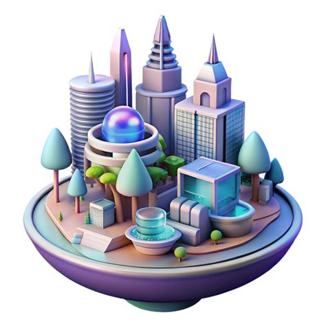 Cityscape 3d Model Urban Design A Visionary Depiction Of A Cityscape Crafted In A Stunning Three