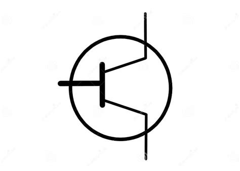 The Transistor Component Electronic Electrical Symbol White Backdrop Stock Illustration