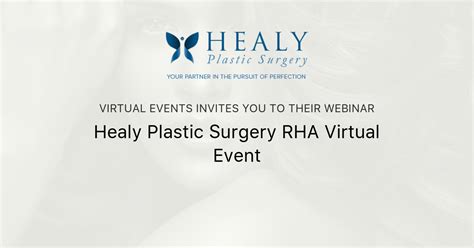 Healy Plastic Surgery Rha Virtual Event Virtual Events