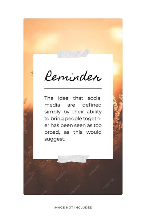 Premium Psd Reminder Notification Pop Up Mockup Template Social Media Psd