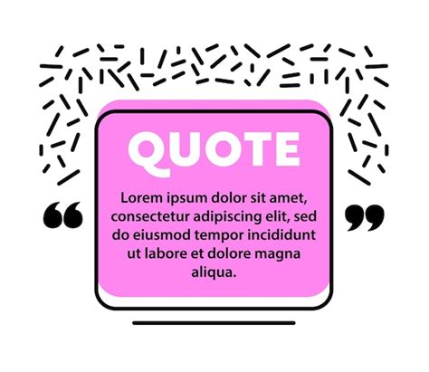 Premium Vector Quote Speech Bubble Blank Layout Template Quote Box Frame