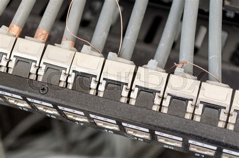 Patch Cord Panel In Work Progres Stock Image Colourbox