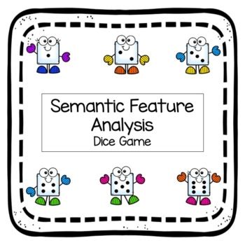 Semantic Feature Analysis Dice Game FREEBIE By SLPfromCLE TpT