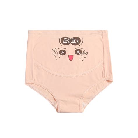 6 Pcs 귀여운 만화 큰 크기 통기성 높은 허리 배꼽 리프트 조정 가능한 출산 팬티 색상 무작위 색상 배달 크기 Xl