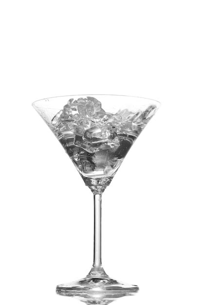 Premium Photo Fresh Water In Glass With Ice Cubes Isolated On White