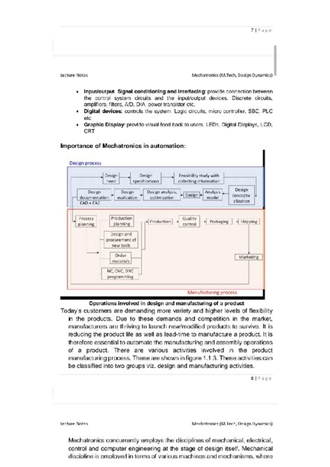 Design Of Mechatronics Studocu