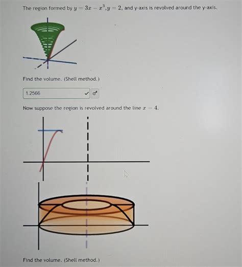 Solved The Region Formed By Y 3x X3 Y 2 ﻿and Y Axis Is