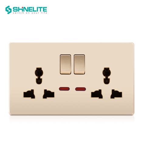 13a Multi Function 2gang Switched Socket With Neon Oem Wall Socket