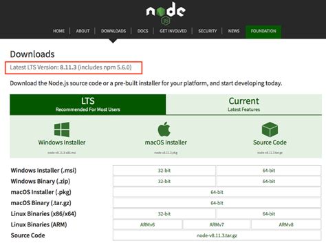 node installation on macos via homebrew devxperiences