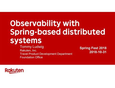 Observability With Spring Based Distributed Systems Ppt