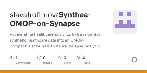 GitHub Slavatrofimov Synthea OMOP On Synapse Accelerating Healthcare