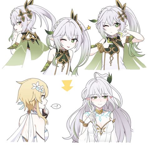 Lumine Nahida And Rukkhadevata Genshin Impact Drawn By Lix Iroiro Danbooru