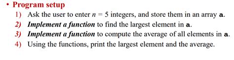 Solved Problem Maximum And Average Array Assume That N