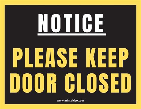 Please Keep Door Closed Sign Pdf Cheapest Retailers