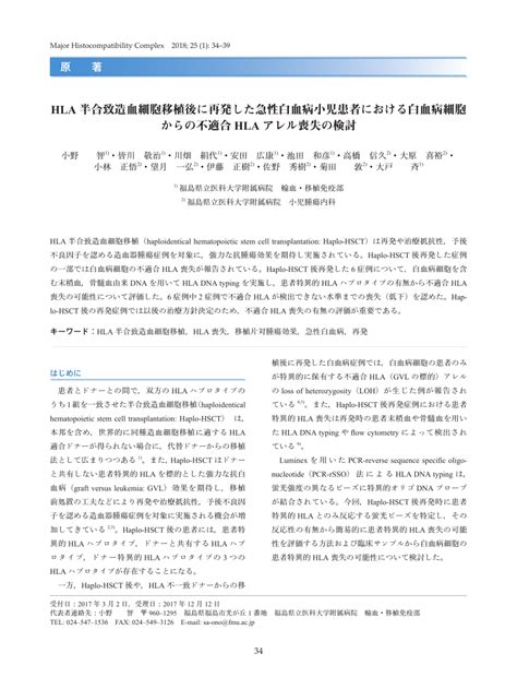 Pdf Loss Of Mismatched Hla In Acute Leukemia Pediatric Patients After A Haploidentical