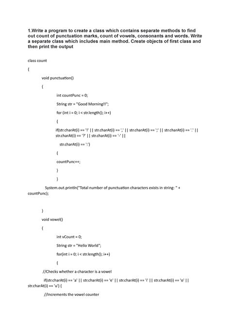 roll 6304 count strings 1 a program to create a class which contains
