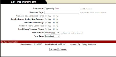 Leadmaster Crm Knowledgebase Opportunity Type Custom Forms