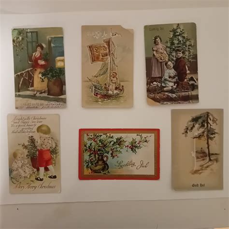 Sex Underbart Vackra Gamla Julkort Svenska Och K P P Tradera