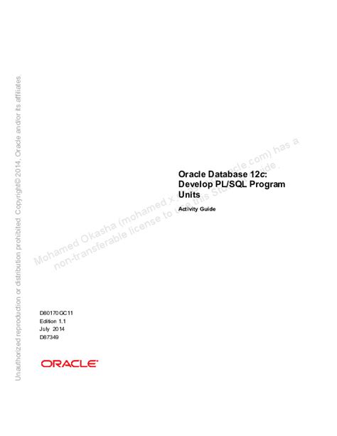 Report Pdf Oracle Database 12c Develop Plsql Program Units Activity Guidepdf El9rwzkg3oly